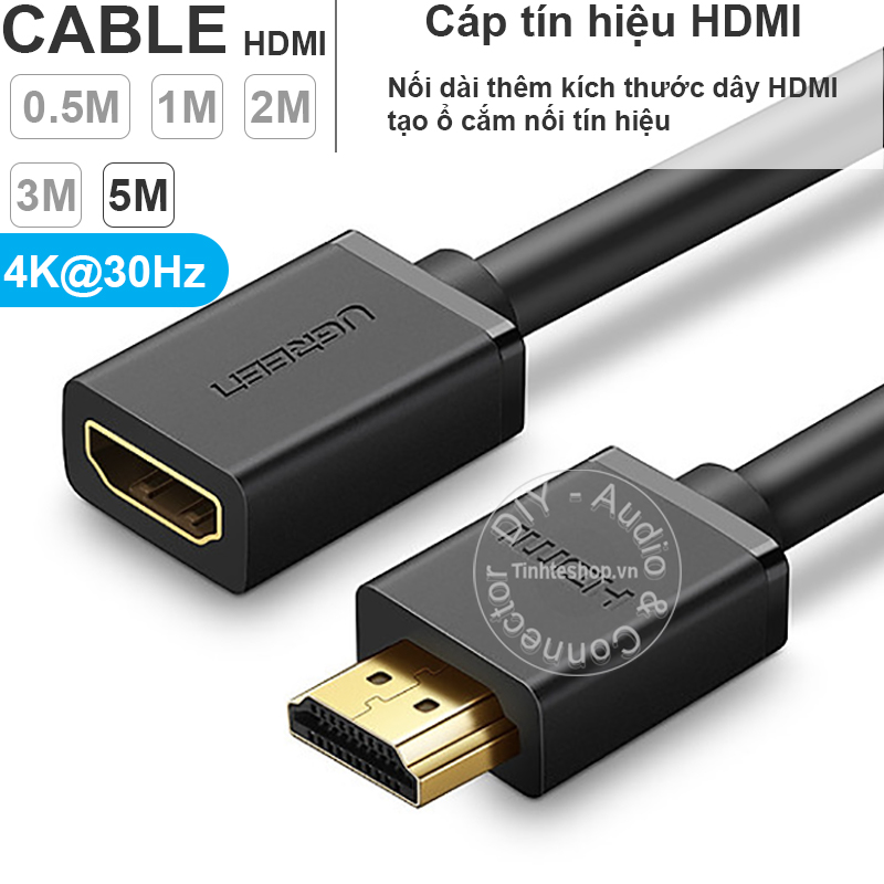 Cáp HDMI nối dài 4K 60Hz Ugreen HD107 - HDMI male to HDMI female cable | Tinh Tế Shop