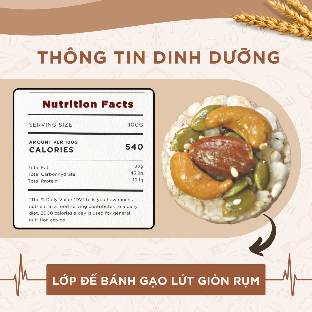 Snack gạo lứt phủ granola ăn kiêng GUfoods - Freeship đơn từ 199K
