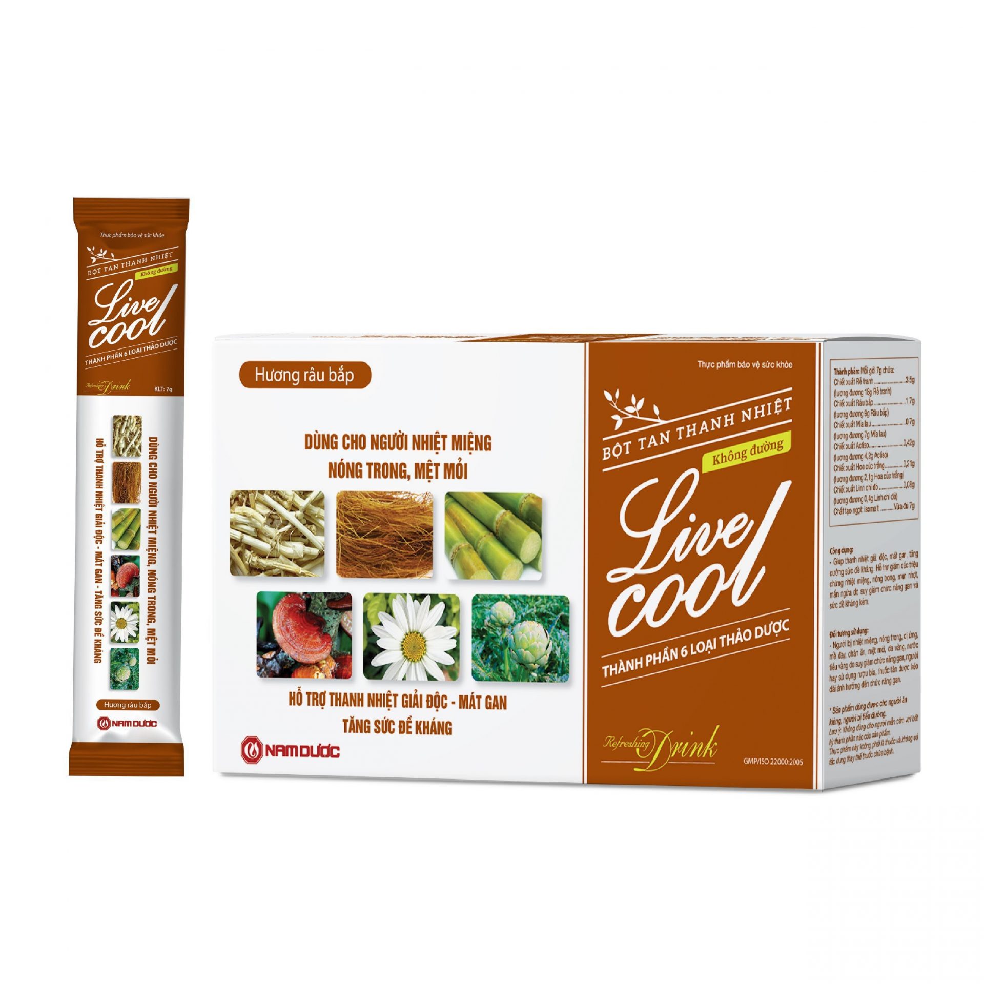 BỘT TAN THANH NHIỆT LIVE COOL HƯƠNG RÂU BẮP