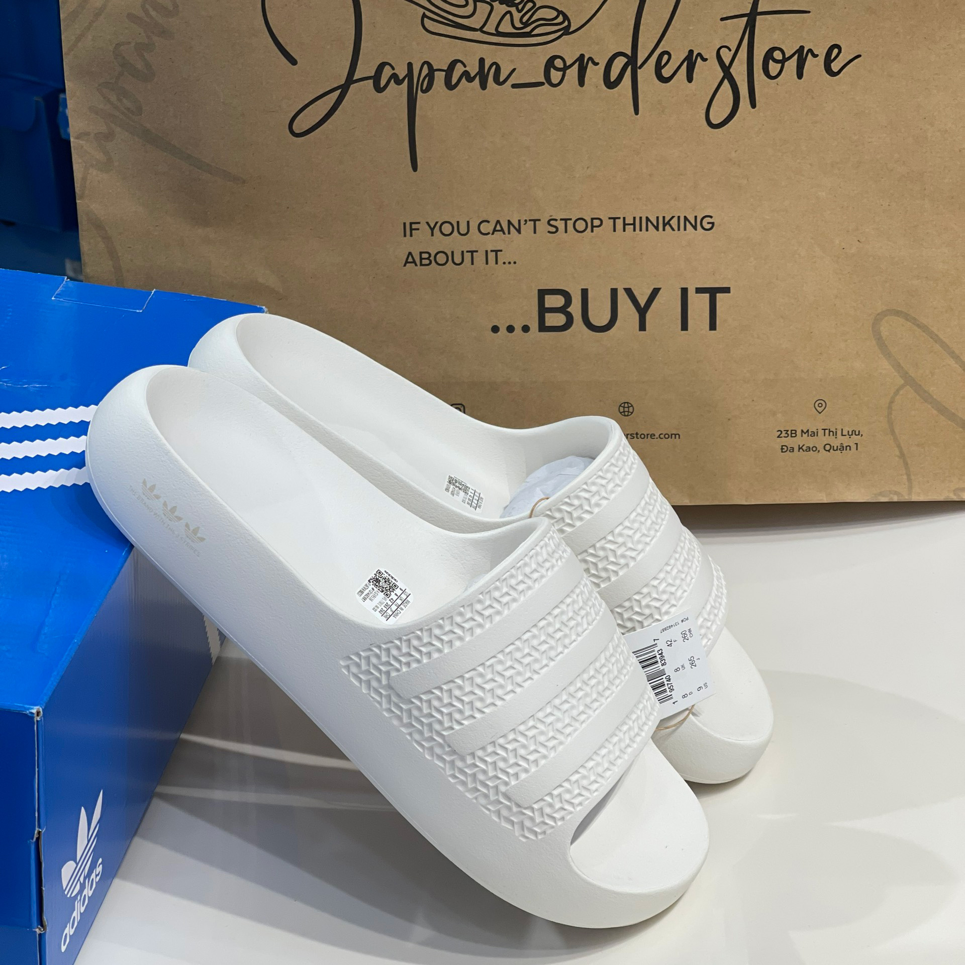 Dép adidas Adilette Ayoon Slides White GV9536
