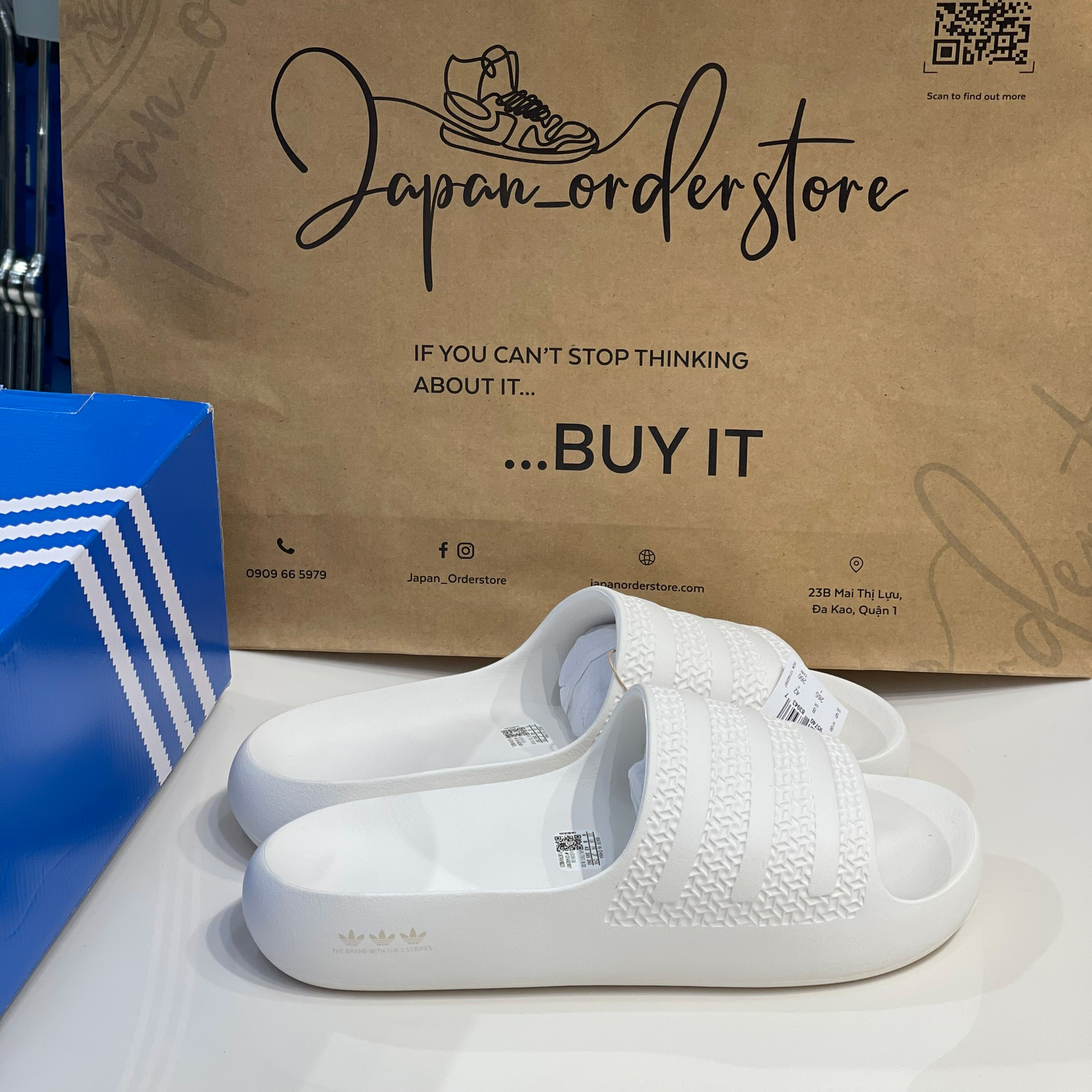 Dép adidas Adilette Ayoon Slides White GV9536