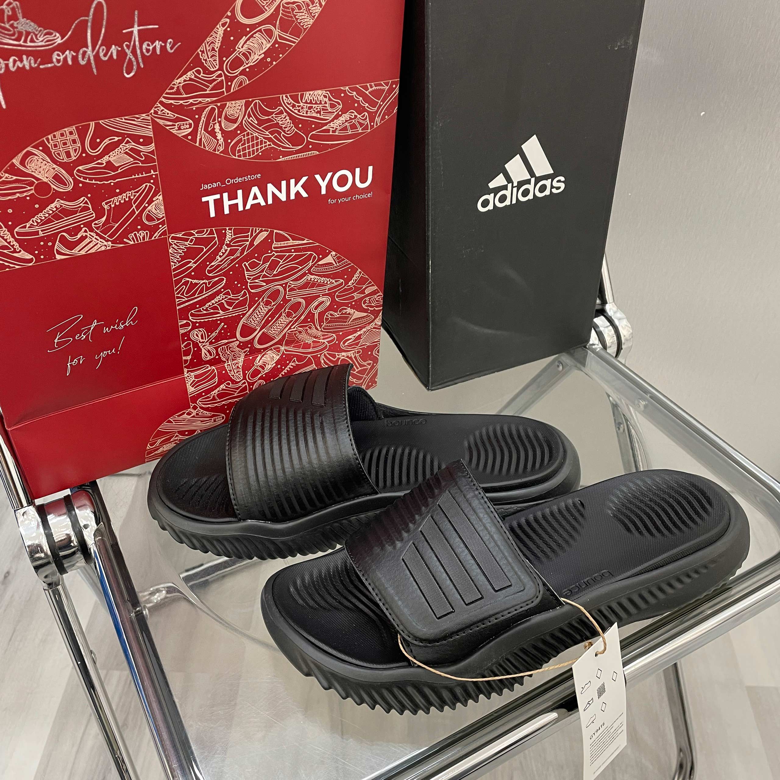 Dép Adidas Alphabounce Triple Black 2.0 GY9416