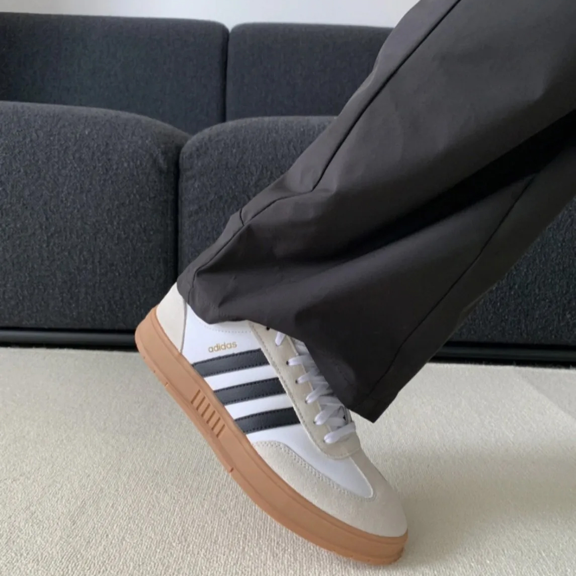 Giày Adidas Gradas White Black Gum FW3378 | Authentic