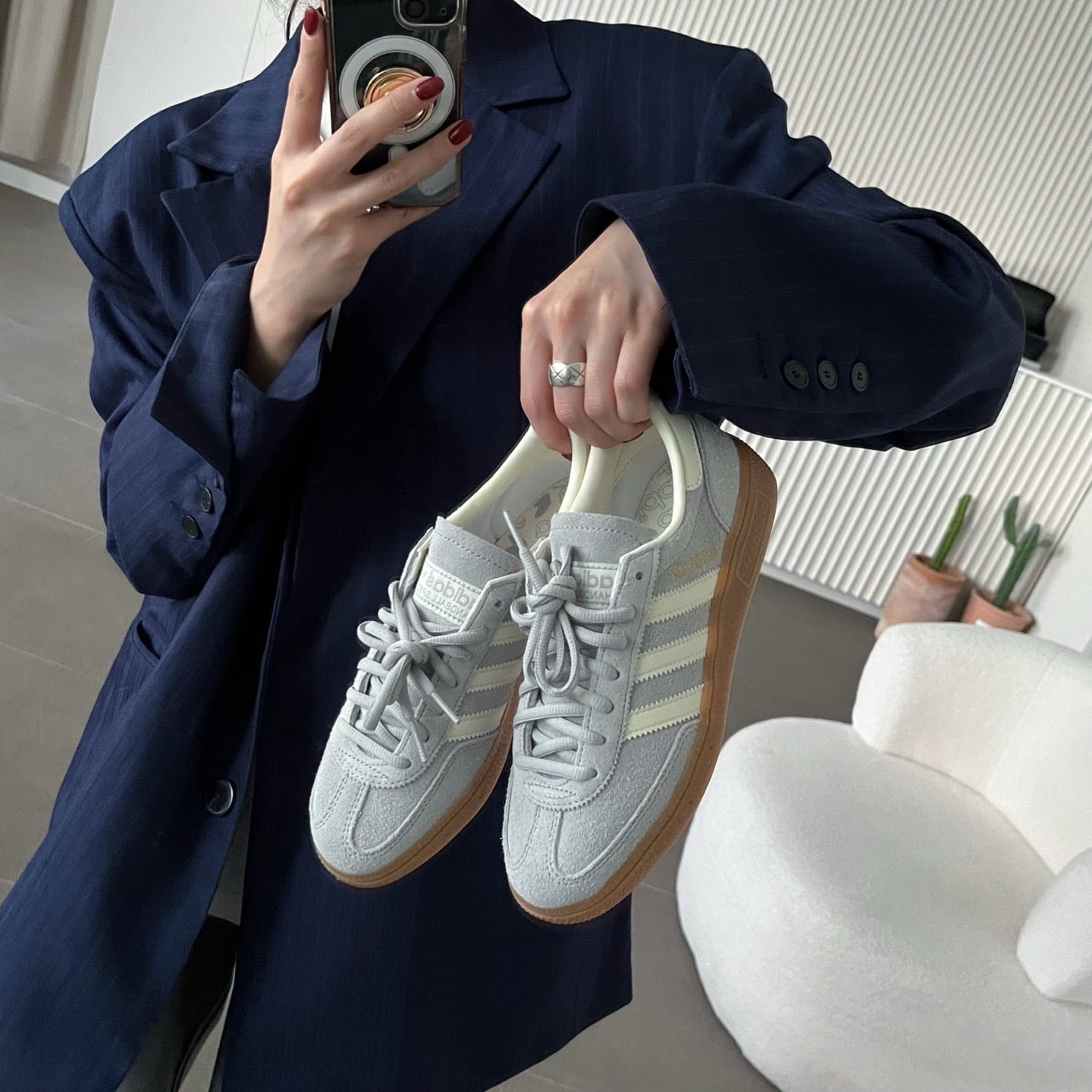 Giày Adidas Handball Spezial Grey Two Cream IF7086