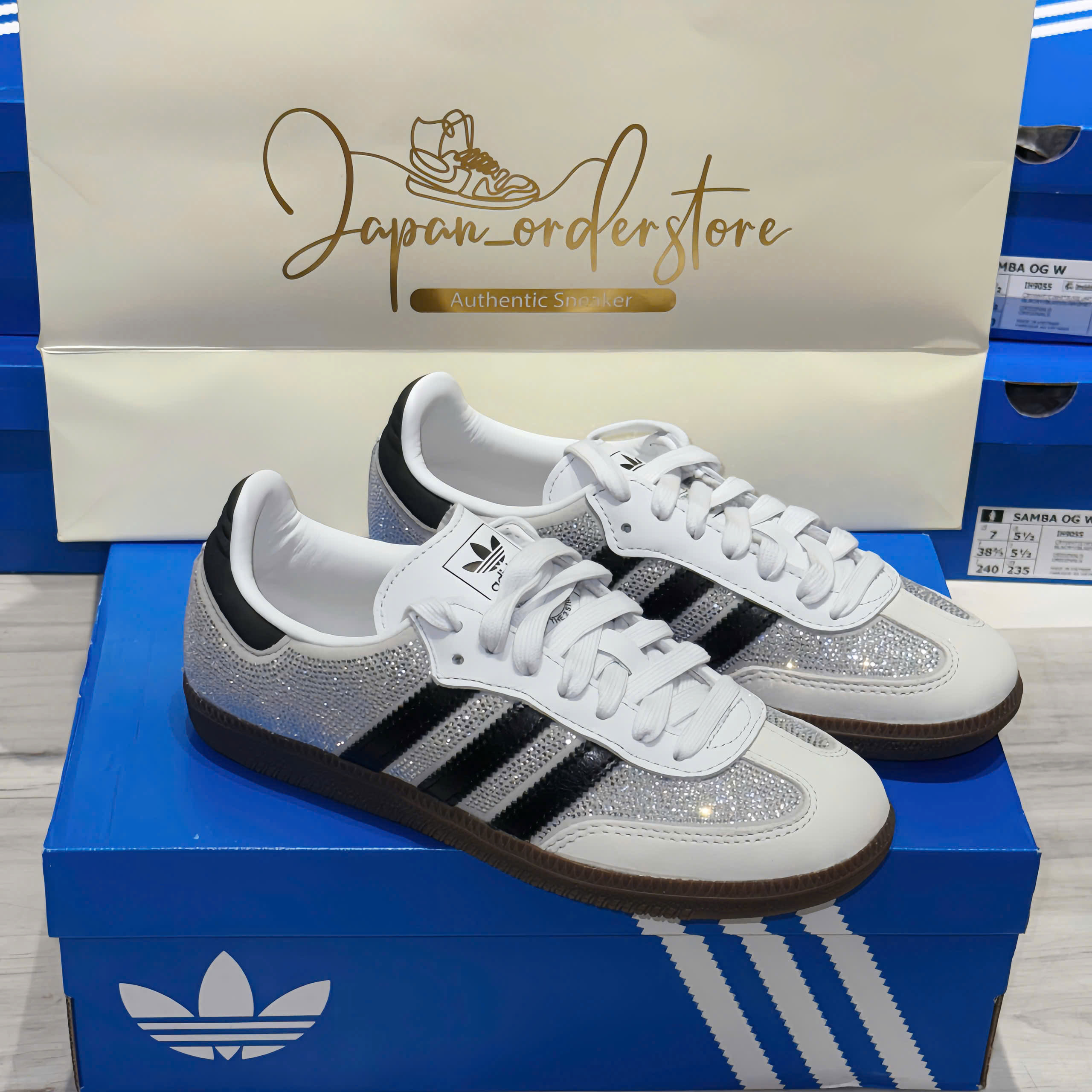 Giày Adidas Samba Crystal Silver Metallic IH9055