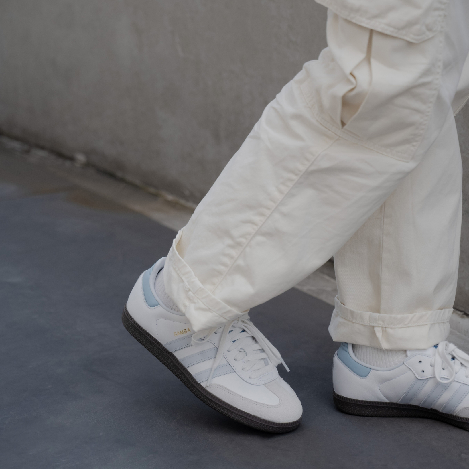 Giày Adidas Originals Samba OG White Halo Blue ID2055