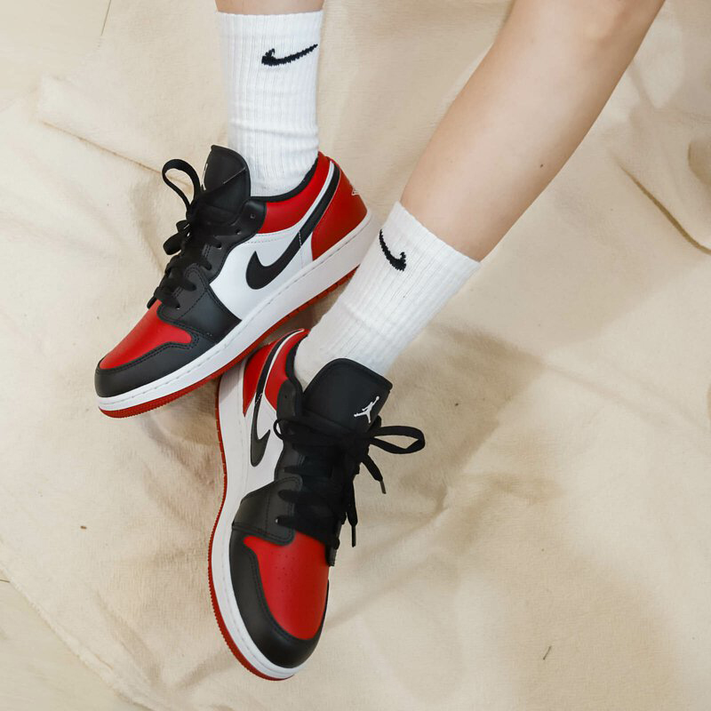 Nike Air Jordan 1 Low Bred Toe (GS) 553560-612 | 553558 612