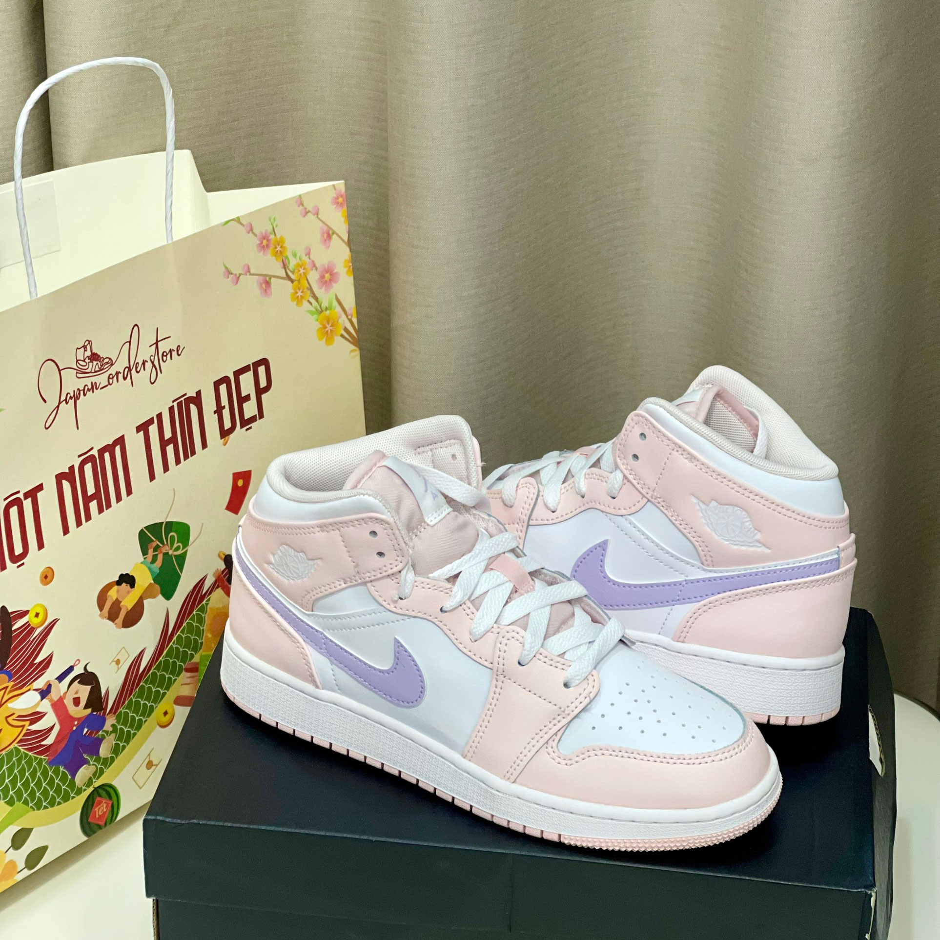 Giày Nike Air Jordan 1 MID Pink Wash FD8780-601