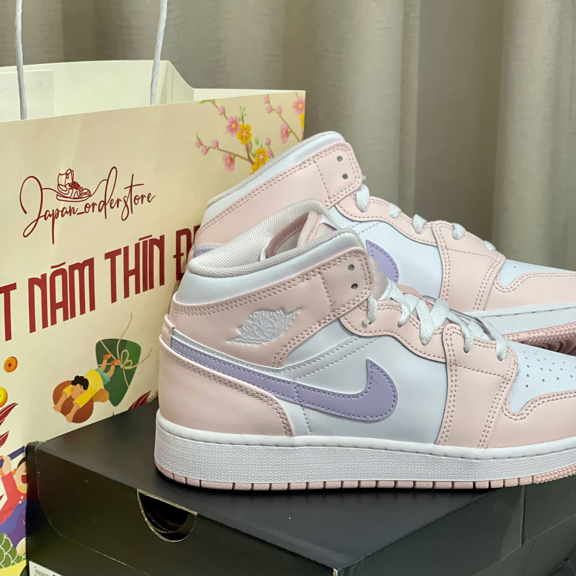Giày Nike Air Jordan 1 MID Pink Wash FD8780-601