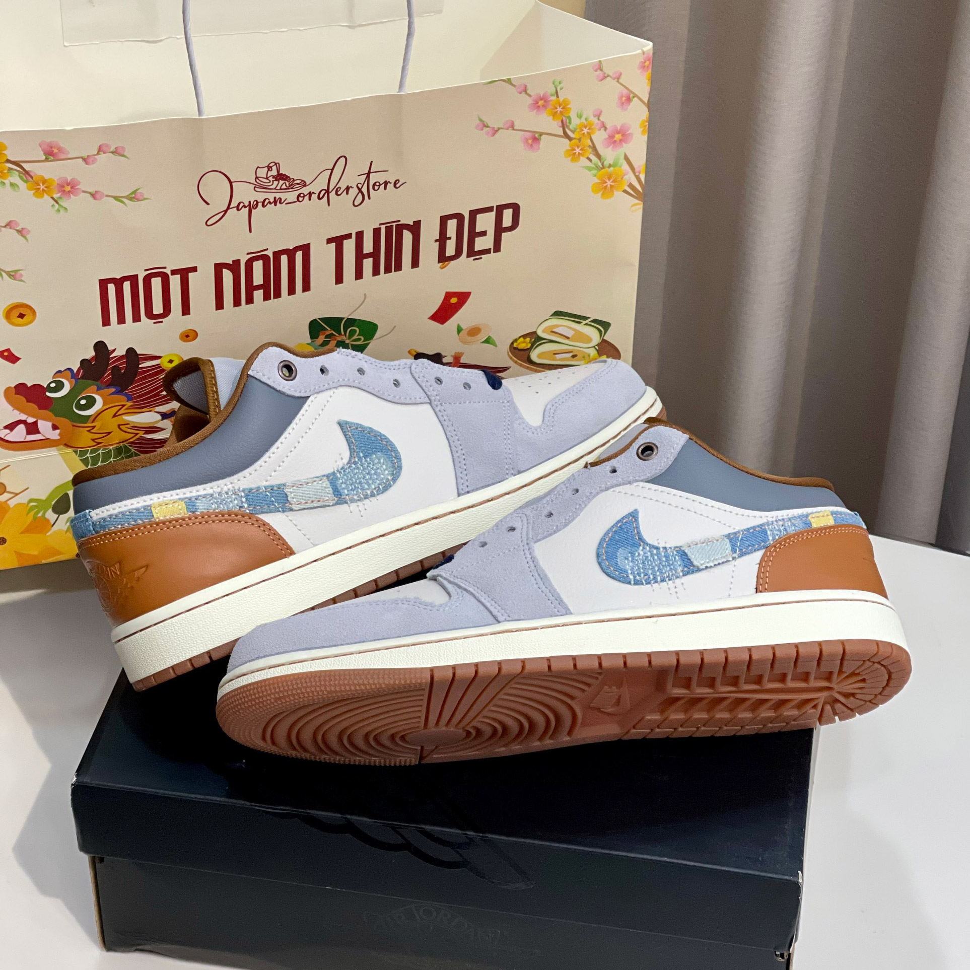Giày Nike Air Jordan 1 SE Phantom Denim Swoosh FZ5042-041