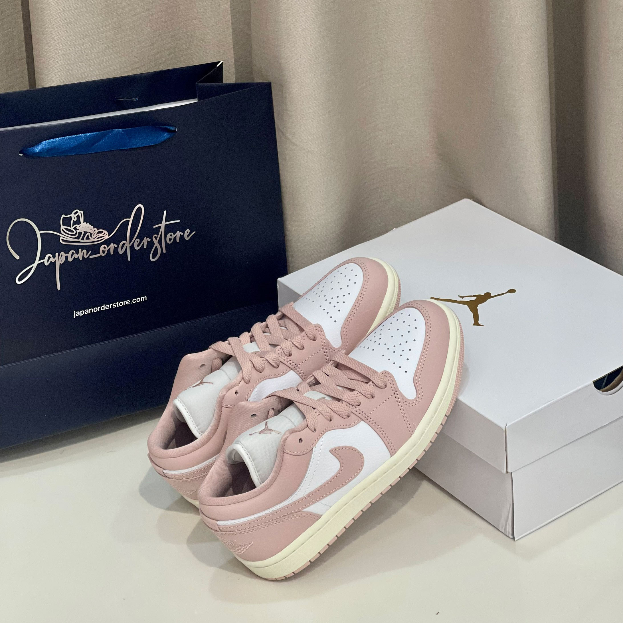 Giày Nike Air Jordan 1 Low Pink Oxford DC0774-162