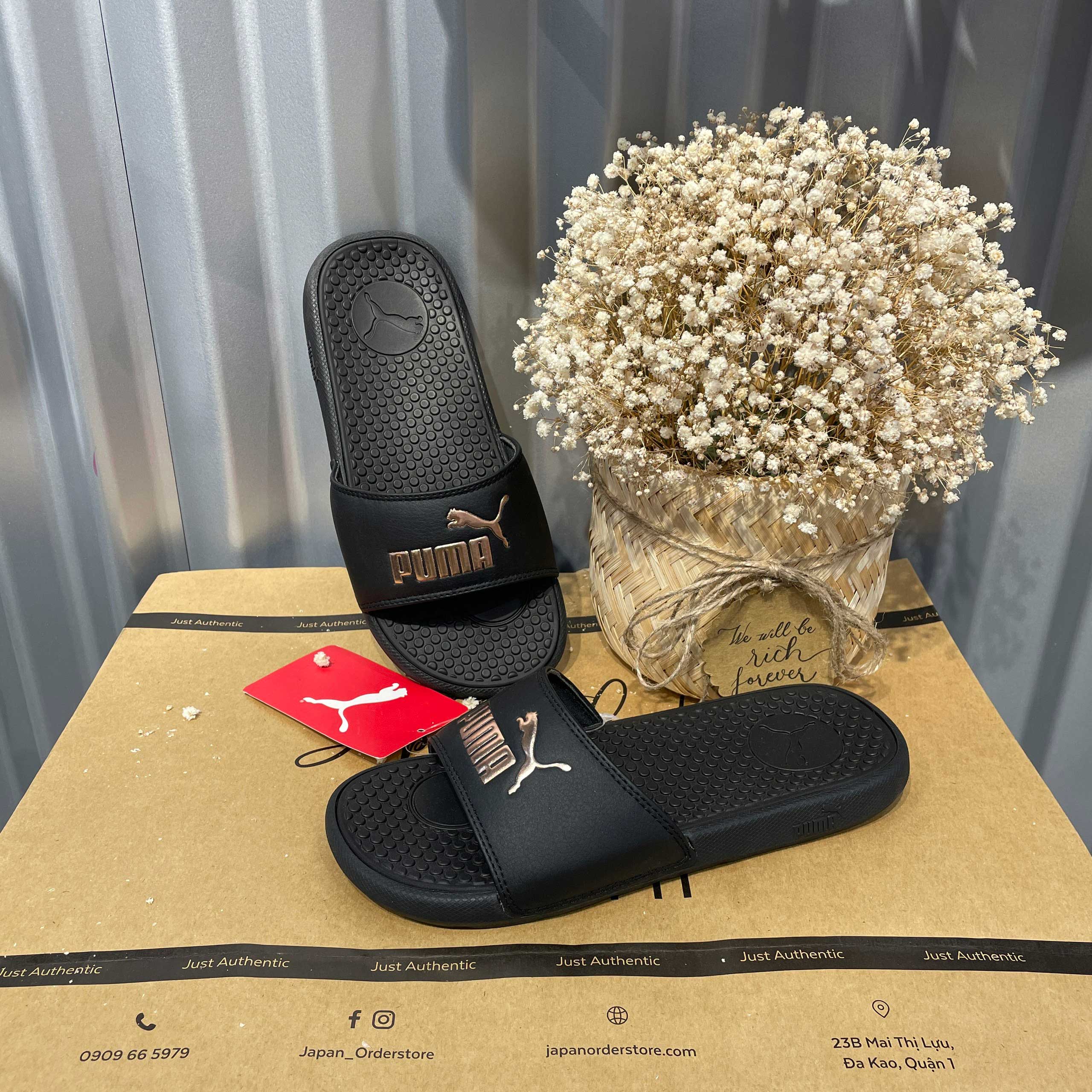 Dép Puma Cool Cat Black Rose Gold 371013 05 | Authentic