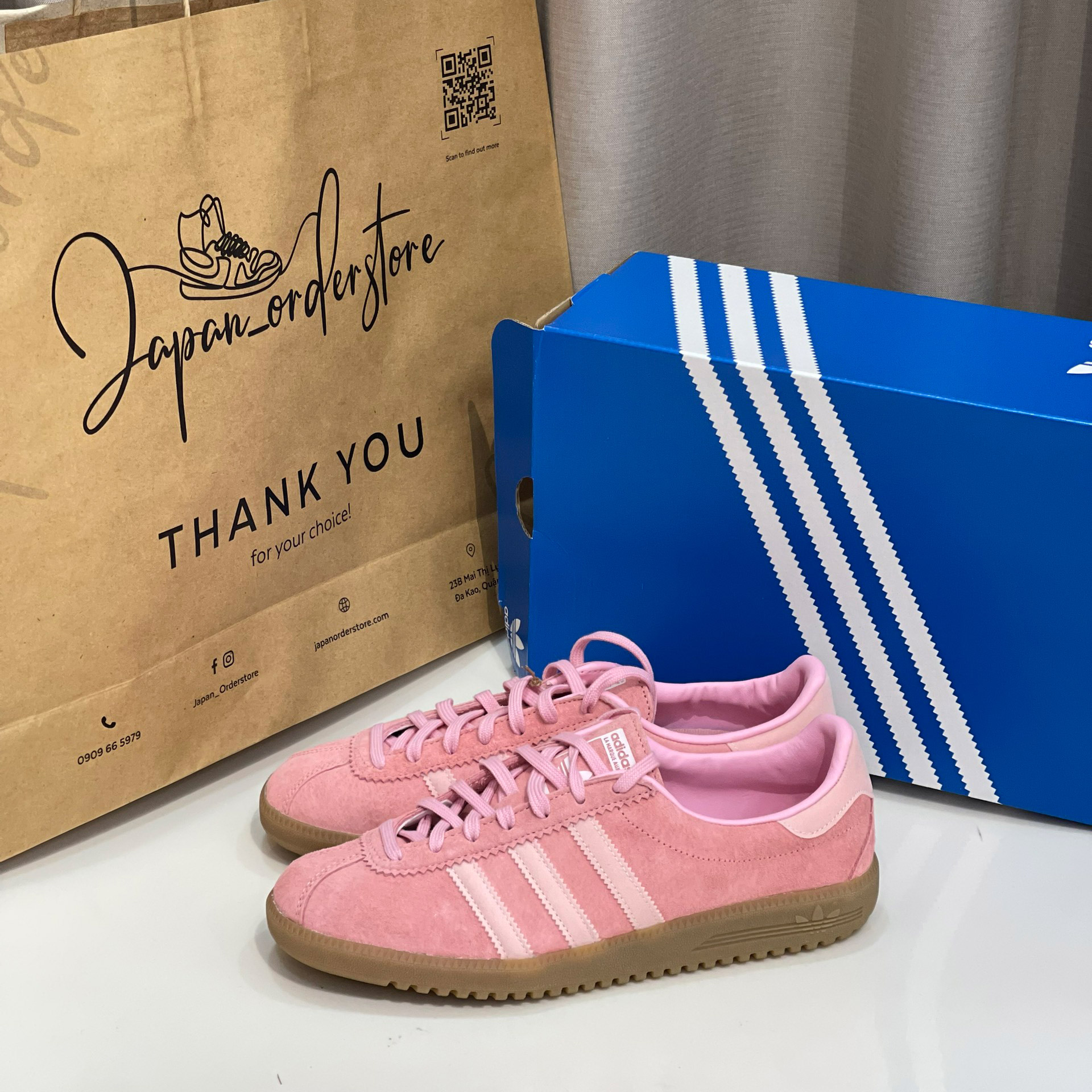 Giày Adidas Bermuda Glow Pink Gum GY7386 Authentic