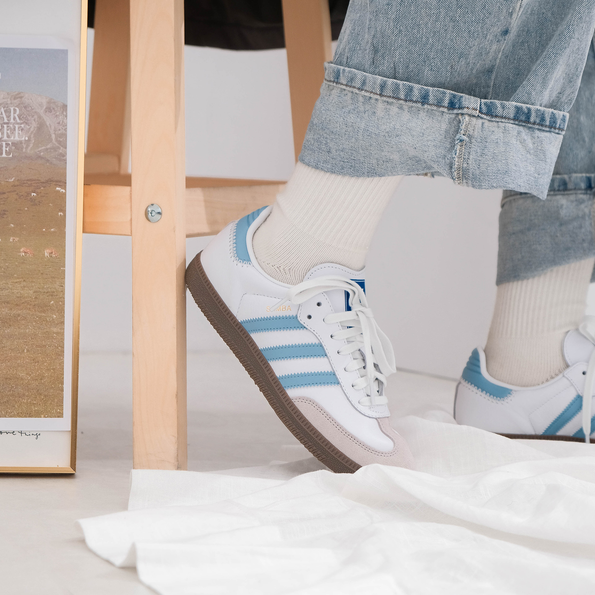 Giày Adidas Originals Samba OG Blue Clear Sky JI2003