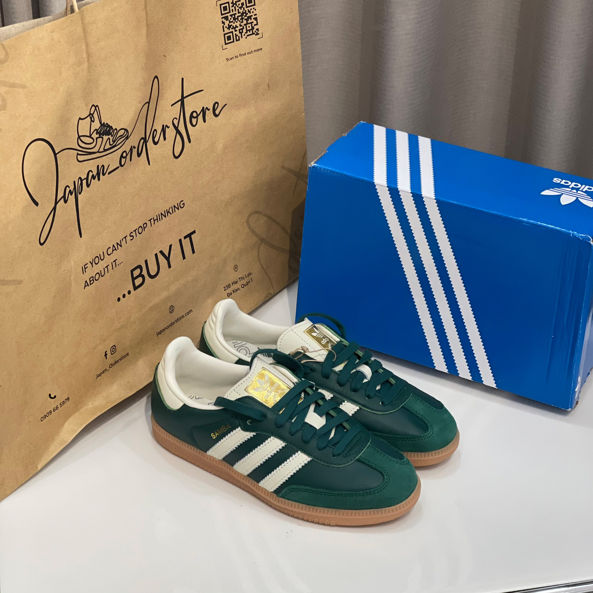 Giày Adidas Samba OG Collegiate Green Gum IE0872