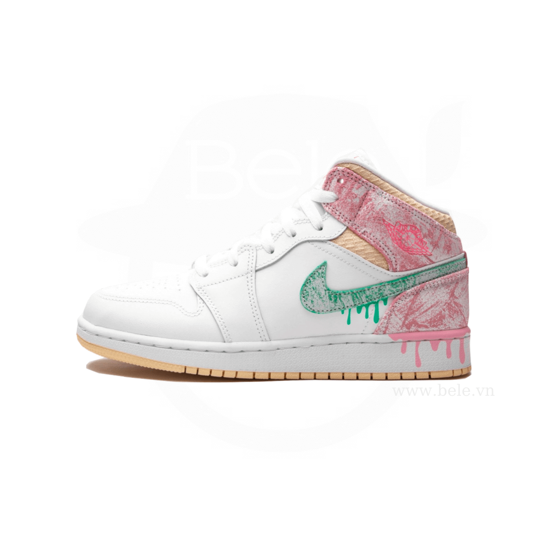 Giày Nike Air Jordan 1 Mid Features Paint Drip DD1666-100
