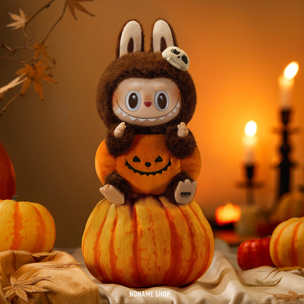 Happy Halloween Party Sitting Pumpkin Plush Pendant Labubu