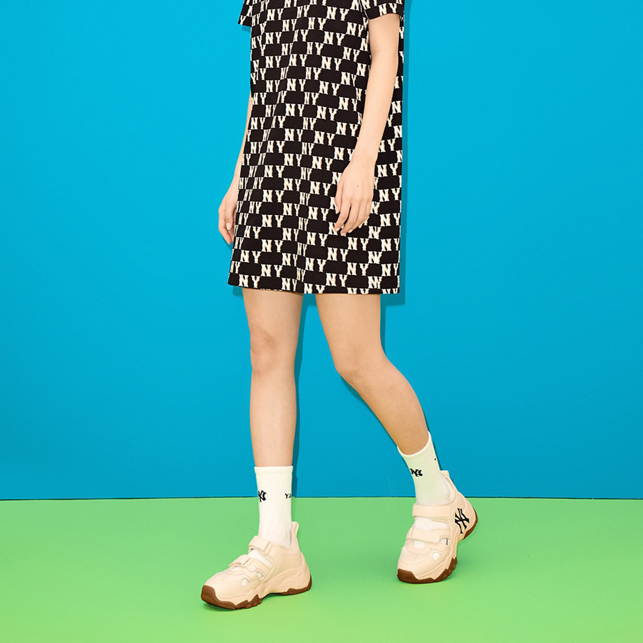 Giày MLB Big Ball Chunky Mask New York 3ASDCH133-50CRS