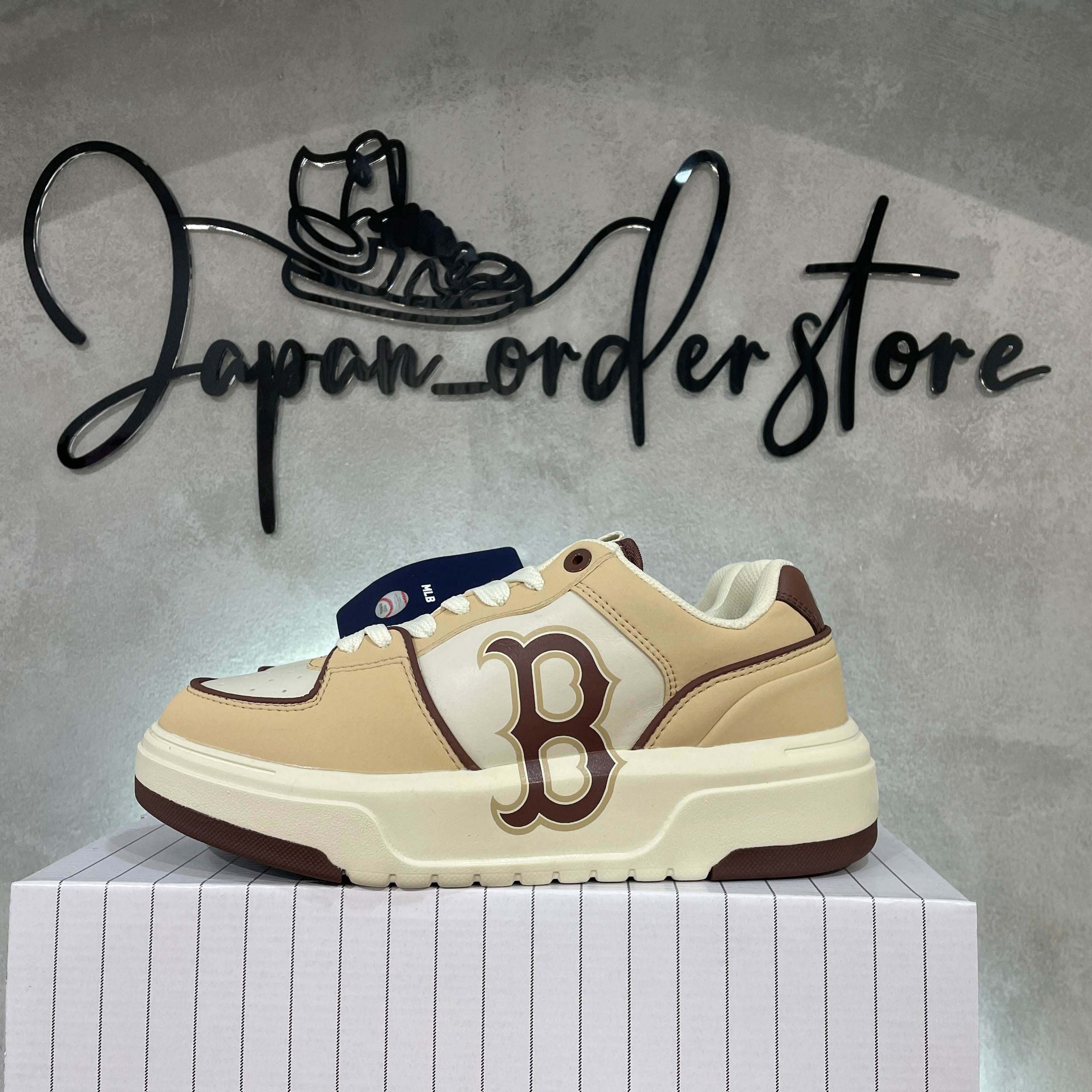 Giày MLB Chunky Liner Boston Red Sox Beige 3ASXCA12N-43BGS