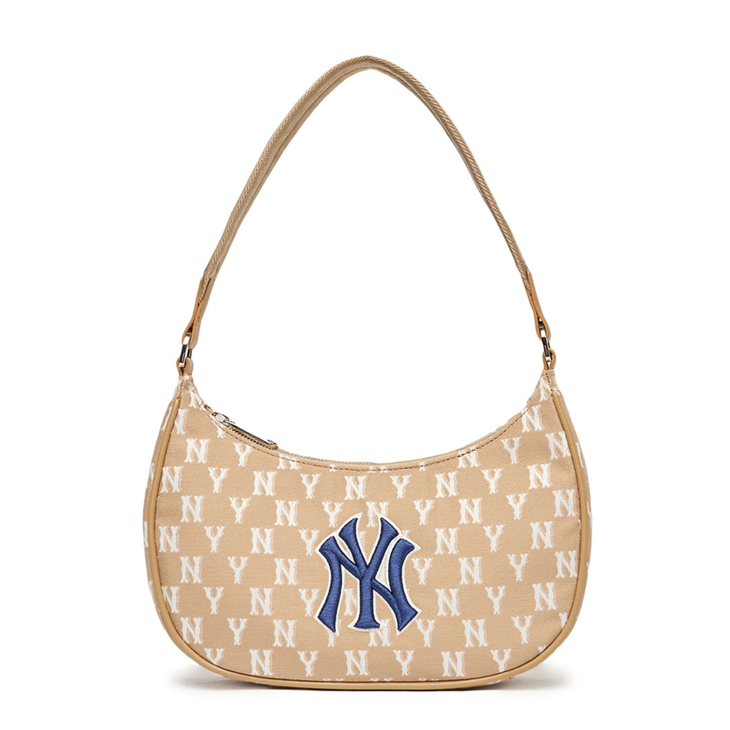 Túi MLB Monogram Jacquard Hobo màu Beige | 3ABQS012N-50BGD