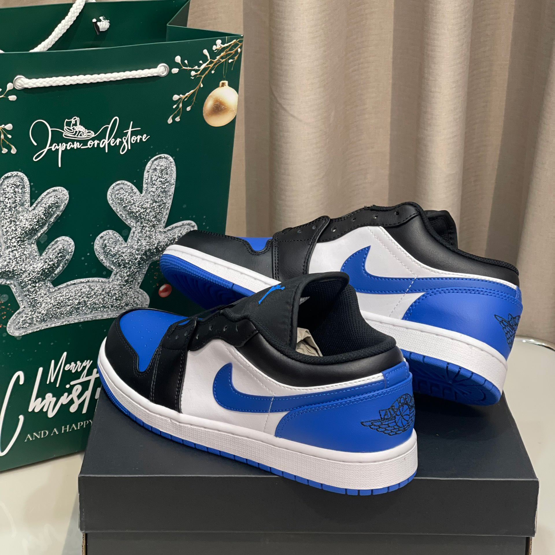 Giày Nike Air Jordan 1 Low Royal Blue Toe 553558-140