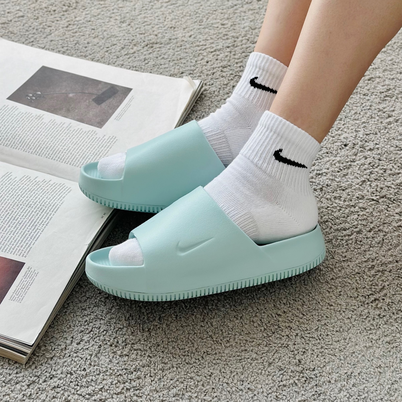 Dép Nike Calm Slide Jade Ice DX4816-300 | Authentic