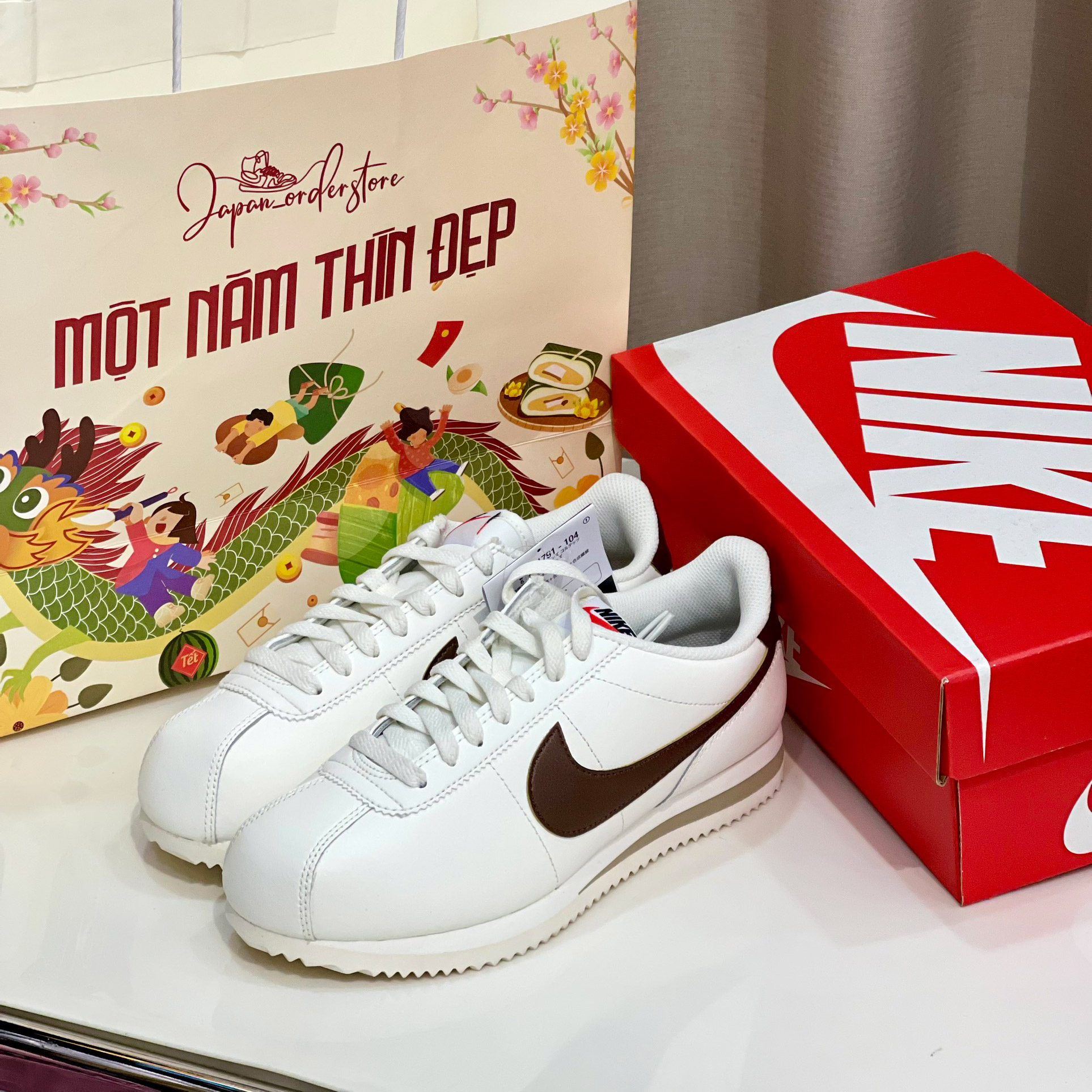 Giày Nike Cortez Leather Sail Cacao Wow DN1791-104