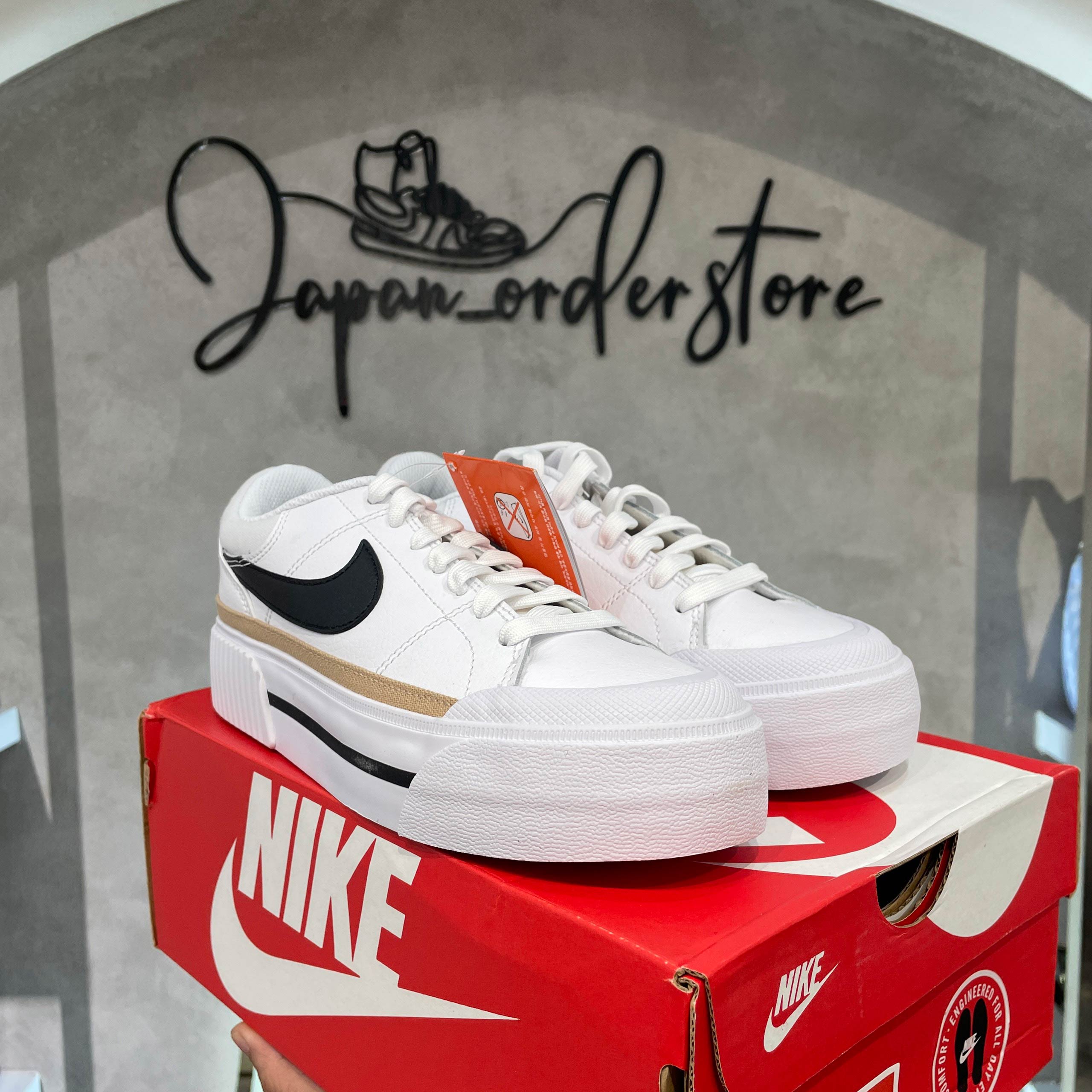 Giày Nike Court Legacy Lift Low White Black Brown DM7590-100