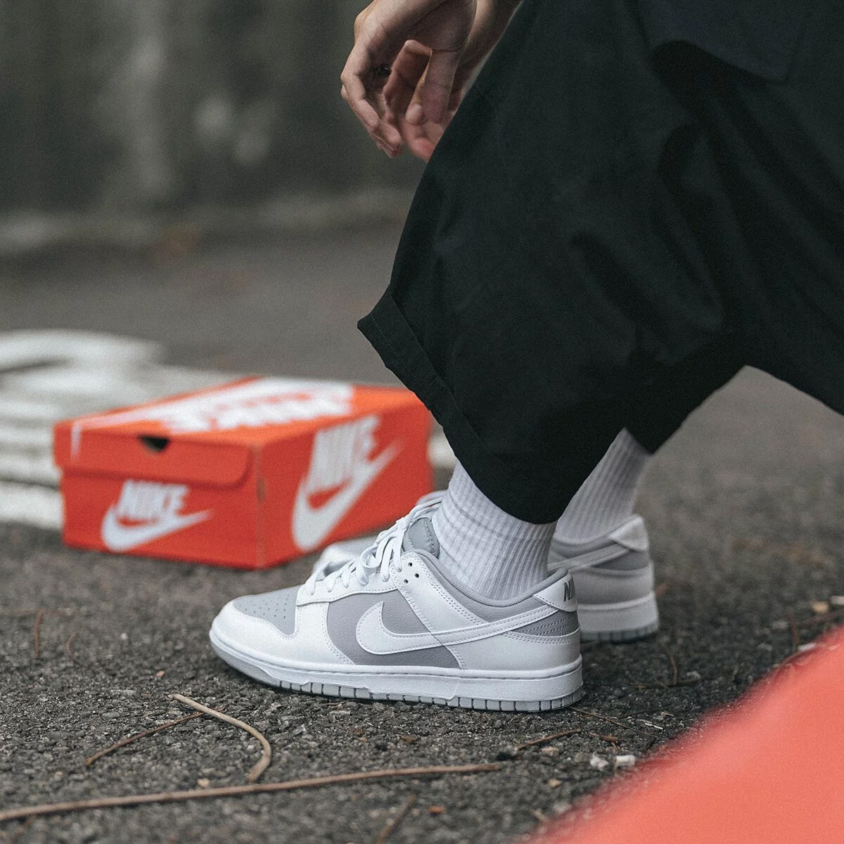Giày Nike Dunk Low Retro White Grey DJ6188-003