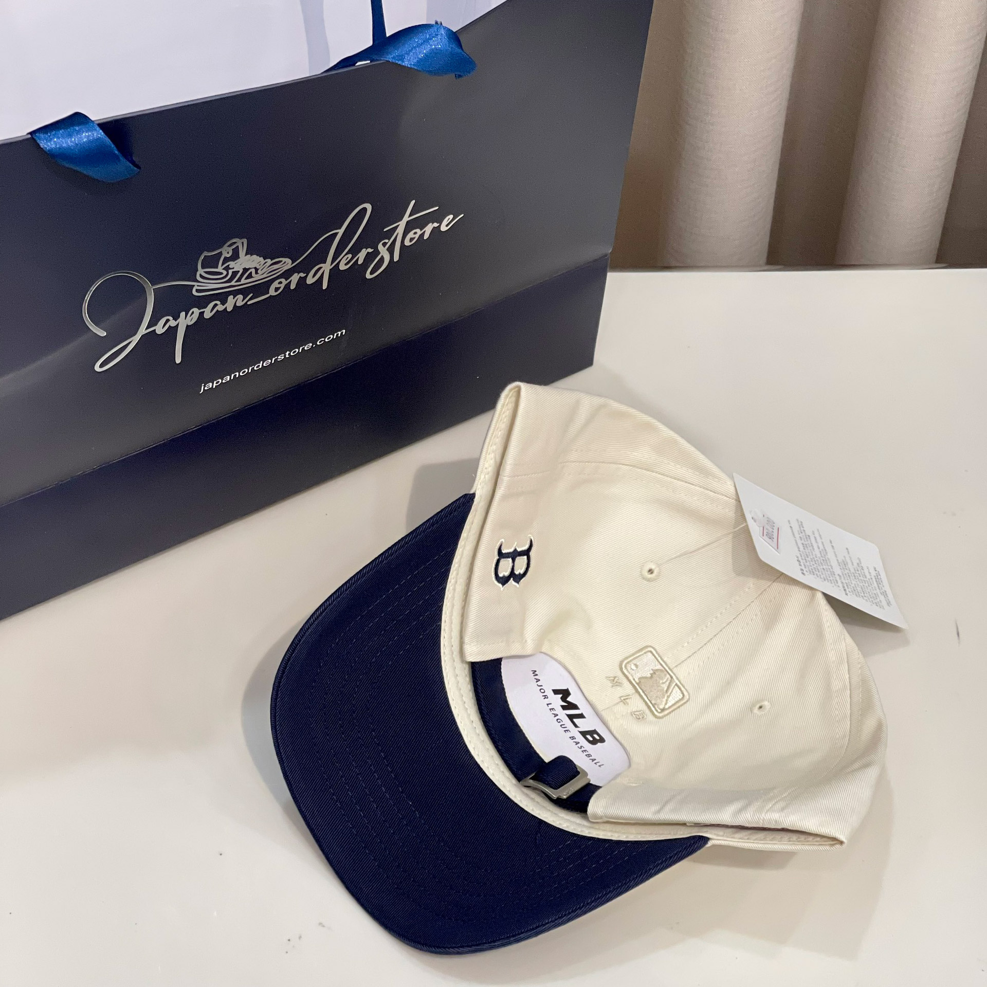 Nón MLB Cursive Boston Red Sox Navy 3ACPVL14N-43NYD