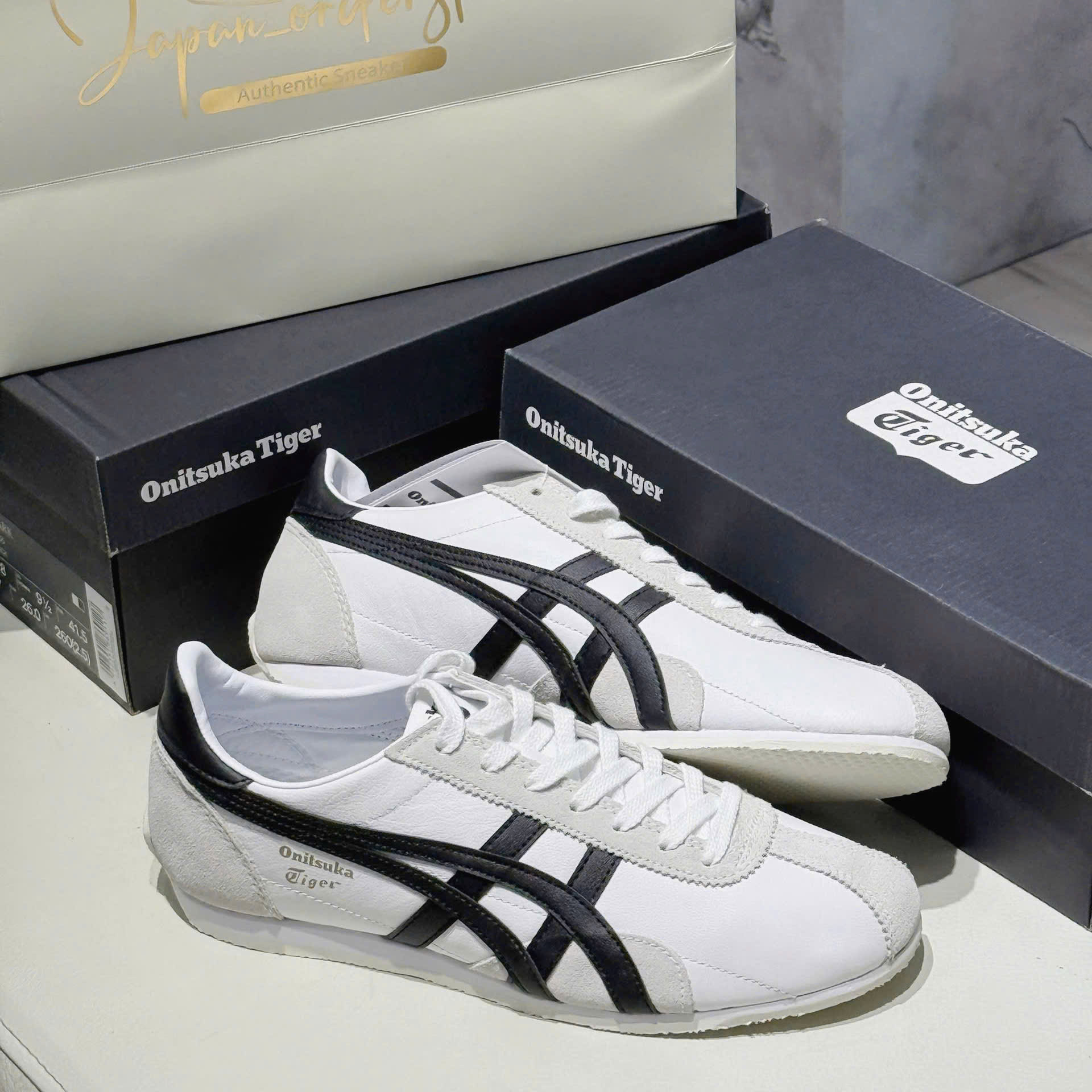 Giày Onitsuka Tiger Runspark White Black 1183B480-105