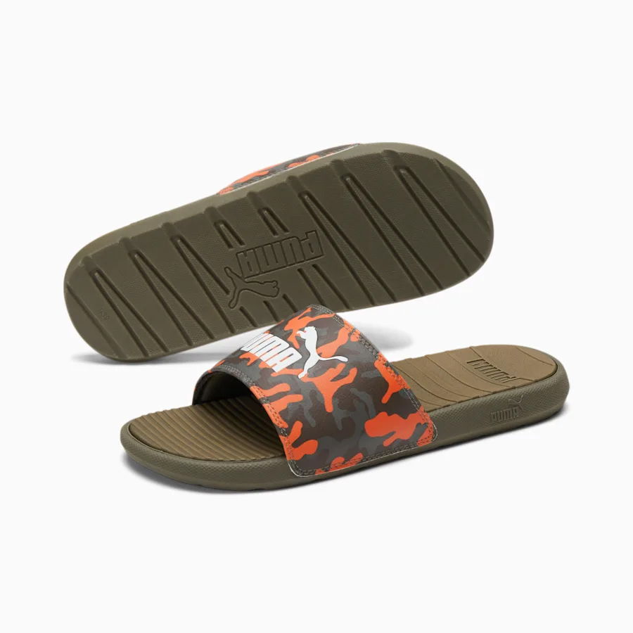 Dép Puma Cool Cat Camo Dark Olive 373849-03 | Authentic