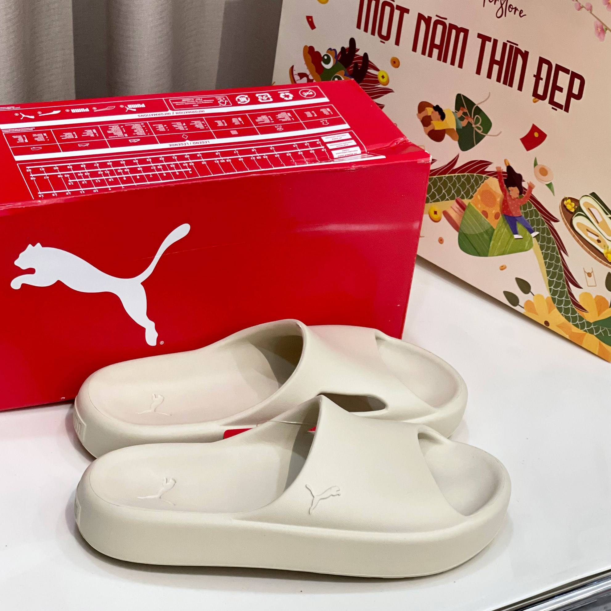 Dép Puma Shibui Cat Slip-On Putty Sand 385296-03