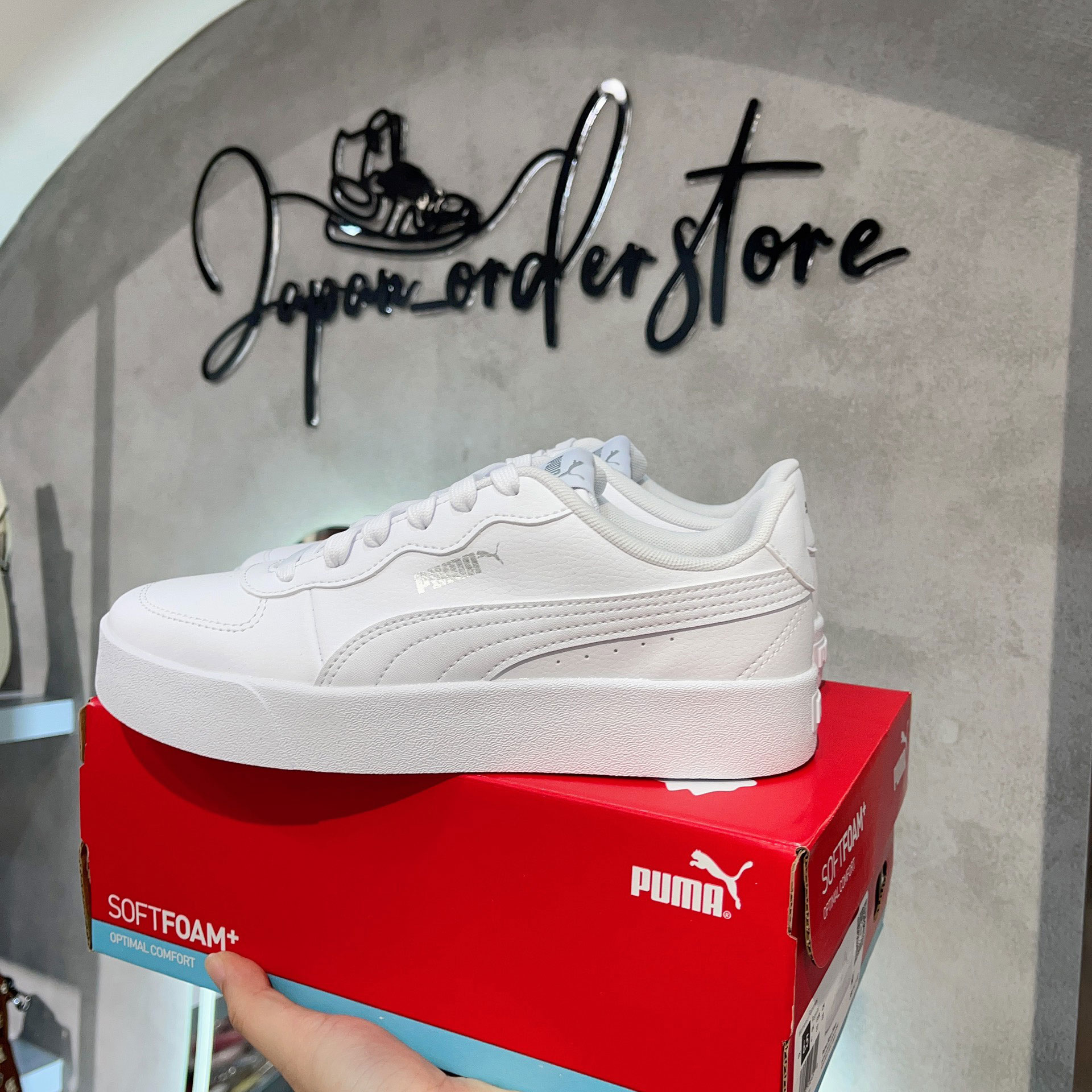 Giày Puma Skye Clean All White 380147-02 | Authentic