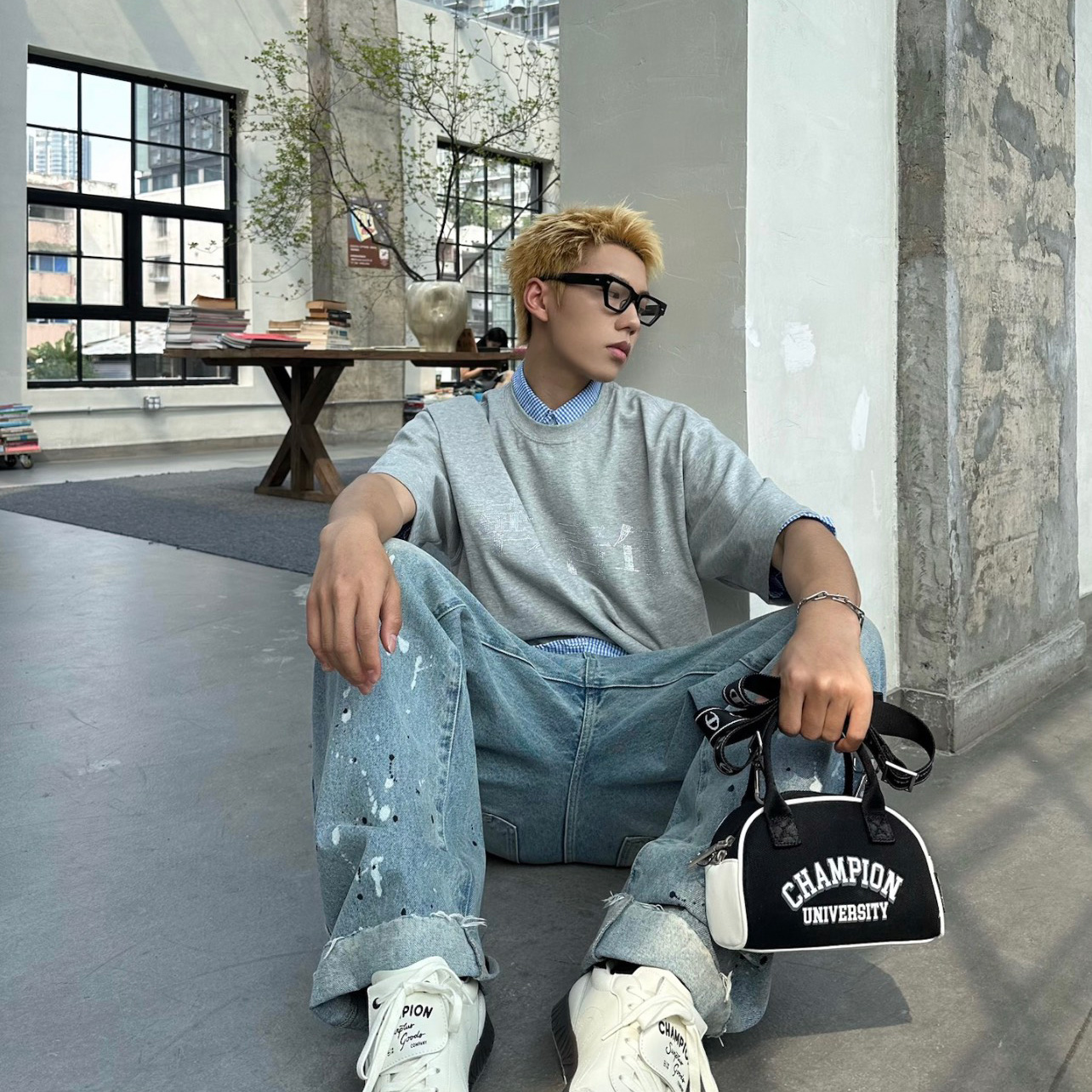 Túi Champion University Autumn Bowling Black | Authentic
