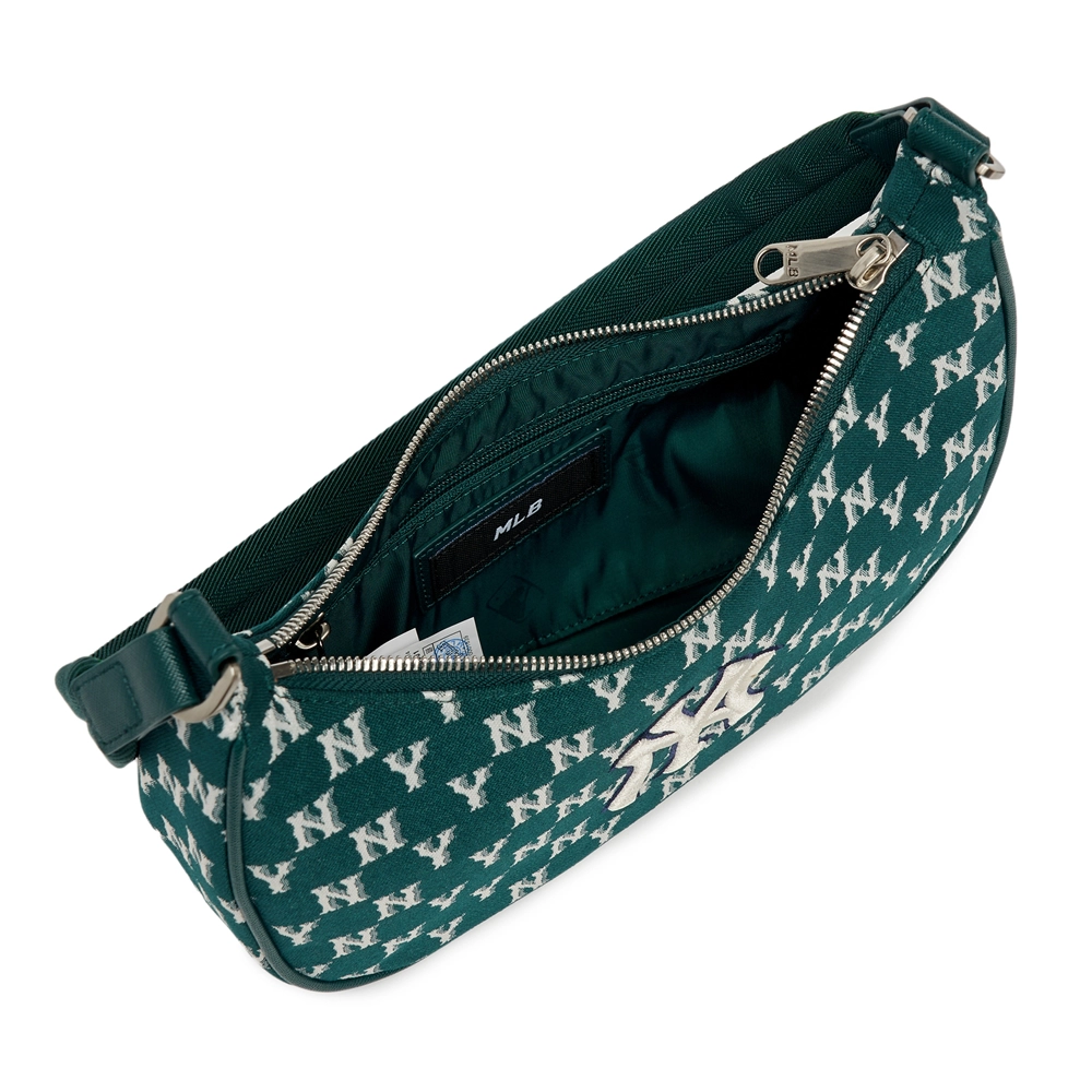 Túi MLB Monogram Jacquard Hobo Green 3ABQS102N-50GND