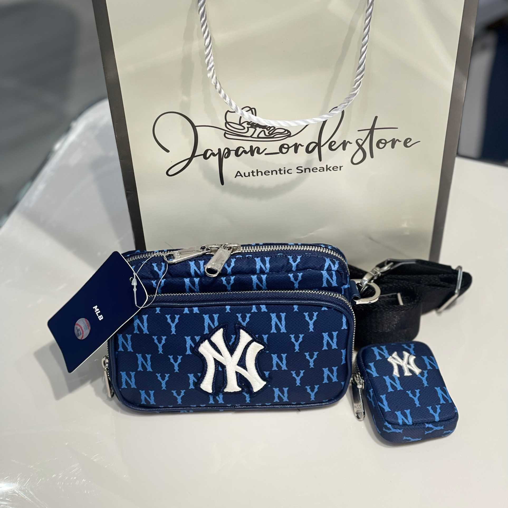 Túi MLB Monogram Dark Navy New York Yankees 3ACRS012N-50NYL