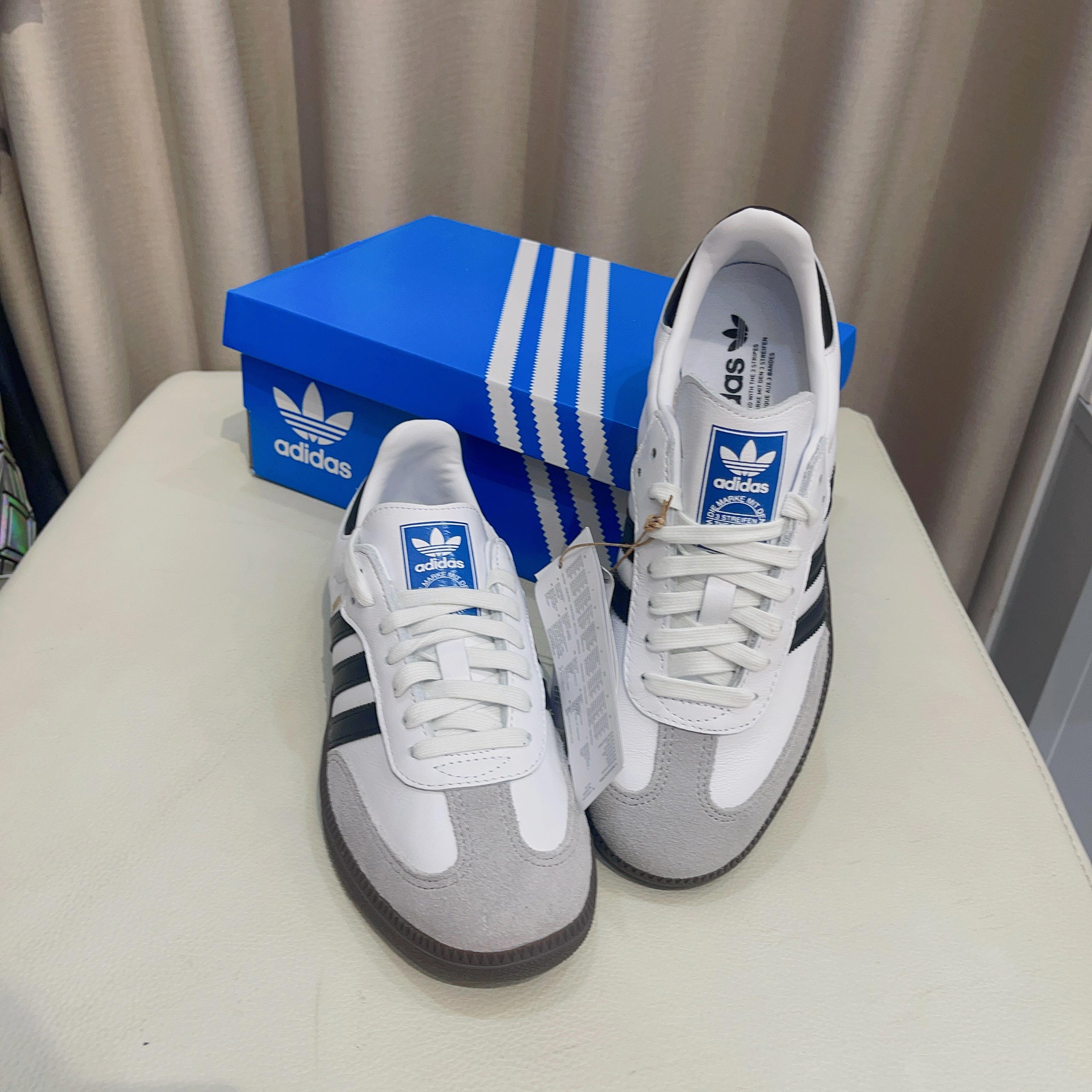 Giày Adidas Samba OG White Black Gum B75806 | Authentic