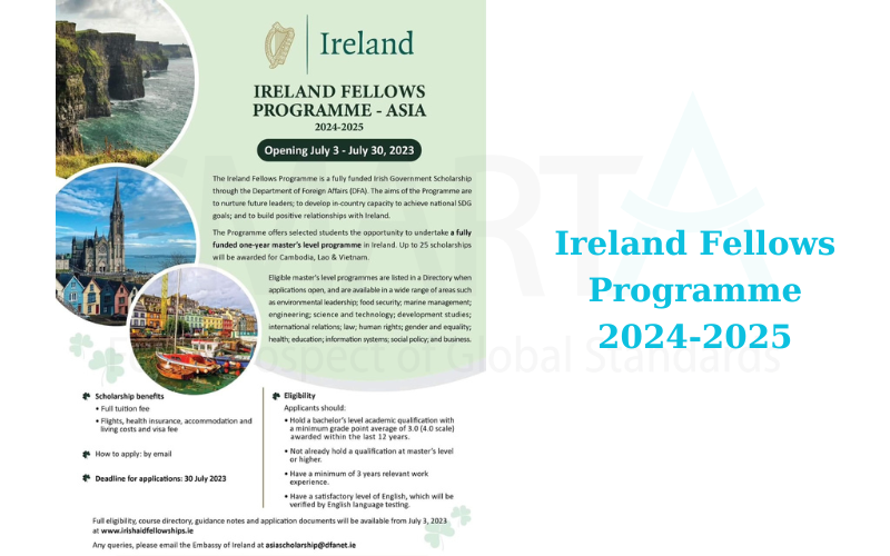 Học bổng chính phủ Ireland Fellows Programme (IFP) 2023/24