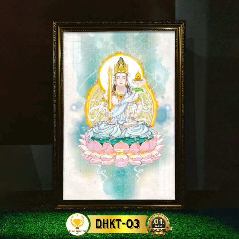 Tranh Phật Treo Tường Bồ Tát Hư Không Tạng Có Đèn CHÂN THIỆN MỸ, Trang ...