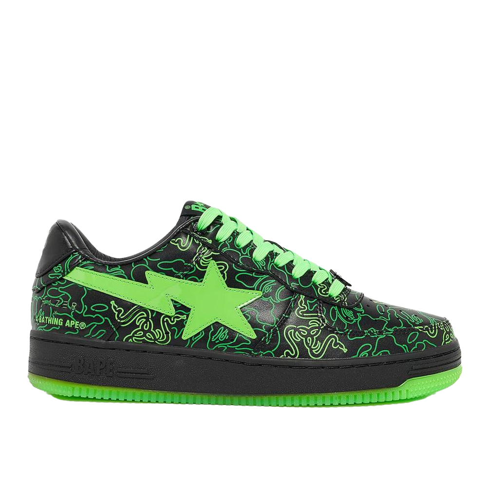 AUTHENTIC 100% A BATHING APE BAPE STA RAZER BLACK GREEN - SHIBUYA TOWN