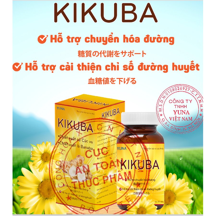 Viên uống hỗ trợ tiểu đường Kikuba Fujina
