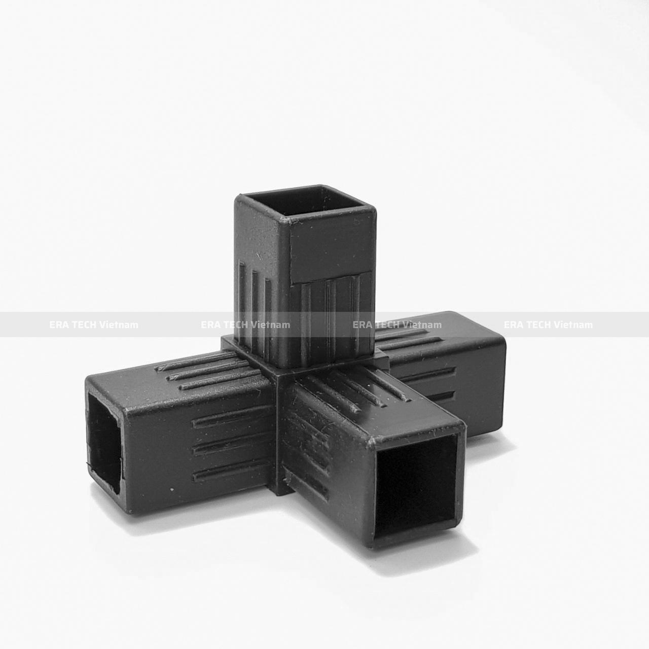 Khớp nối nhựa CV116 ghép bốn ống vuông tạo góc chạc tư