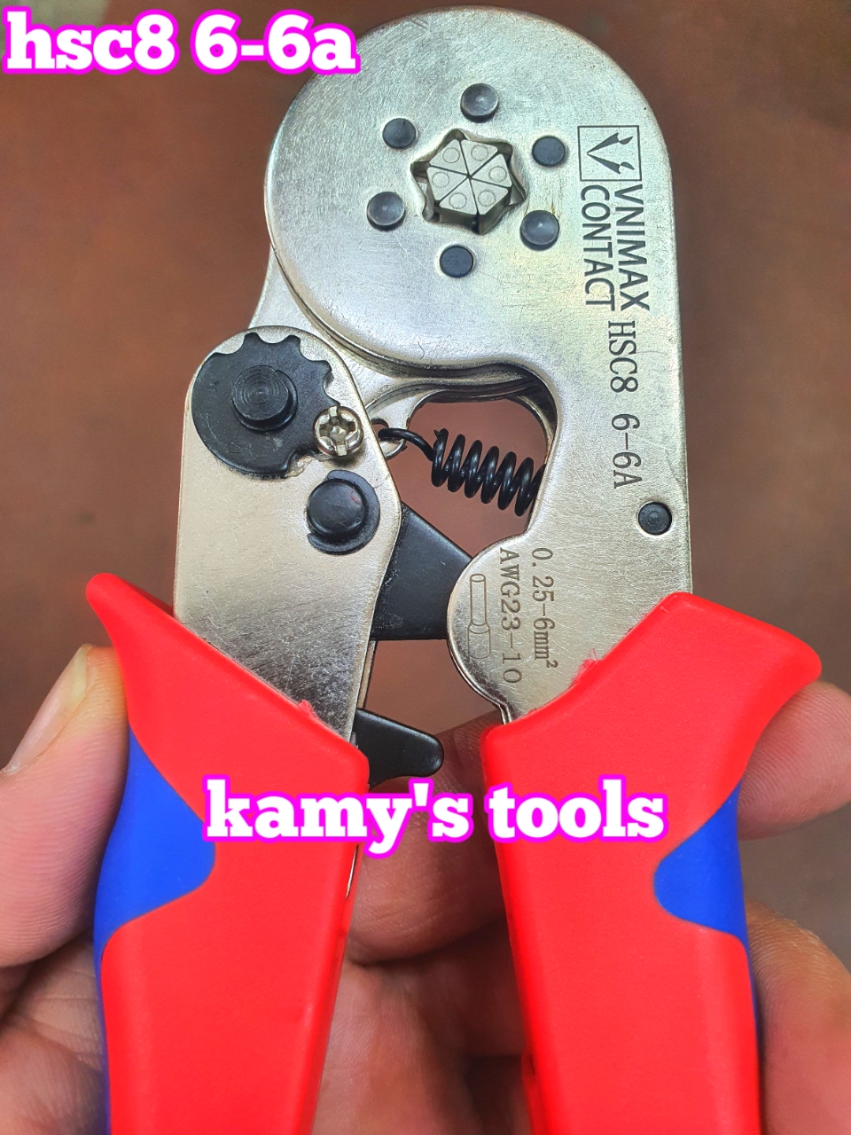 KÌm bấm cos lục giác HSC8 6-6A Vnimax Contact pin tròn rỗng tự điều chỉnh chính hãng