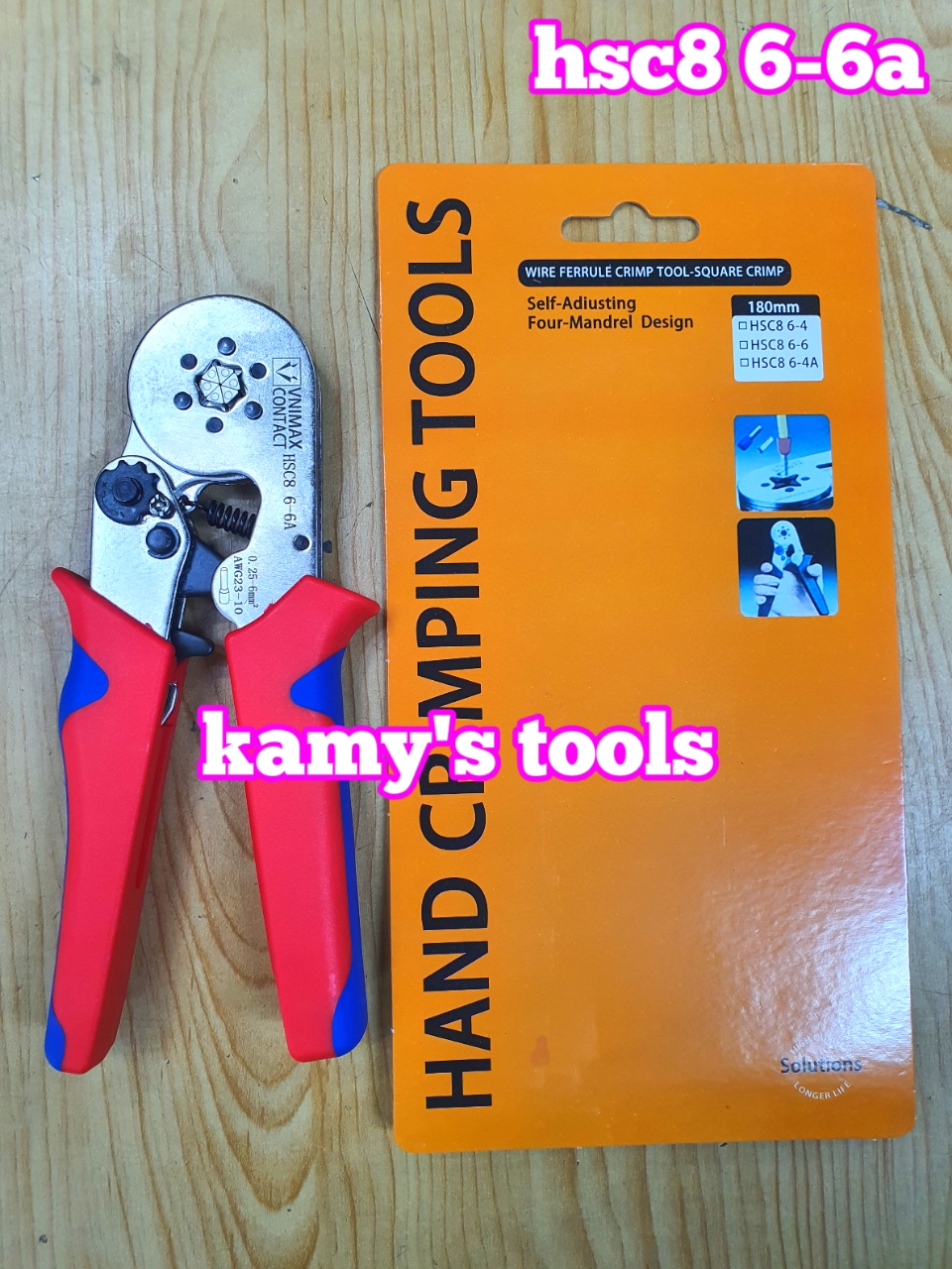 KÌm bấm cos lục giác HSC8 6-6A Vnimax Contact pin tròn rỗng tự điều chỉnh chính hãng