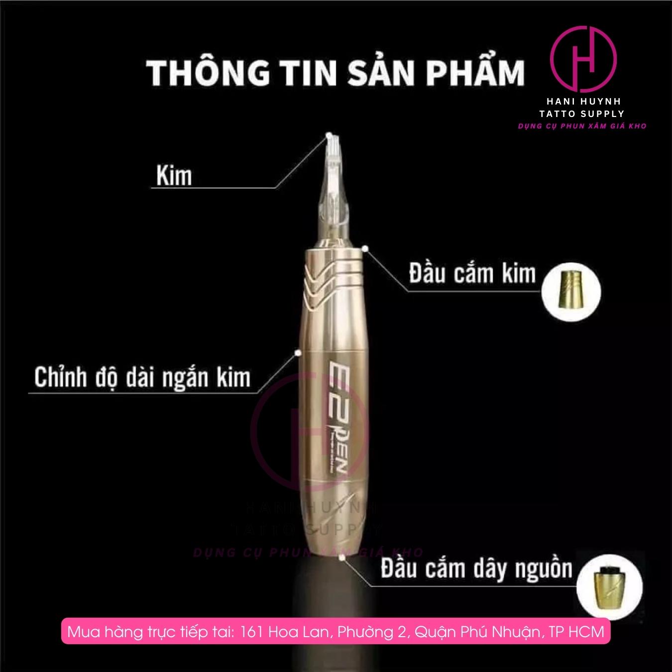 Máy Phun Xăm Pen E2 Siêu Êm Cao Cấp