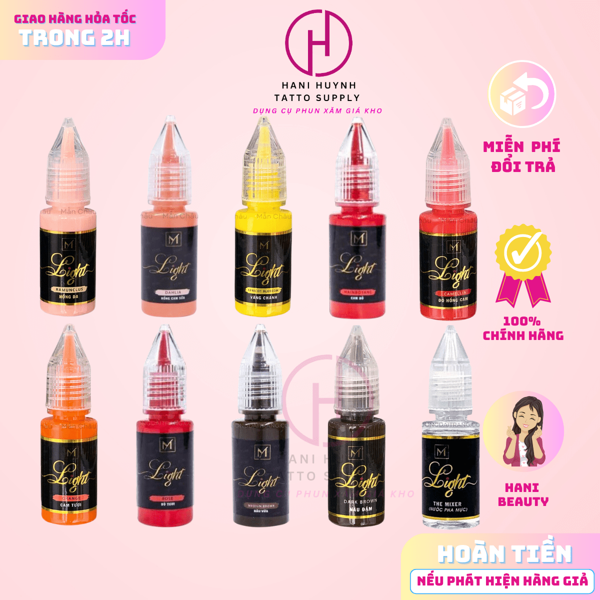 Mực Light Phun Xăm Thẩm Mỹ Cao Cấp