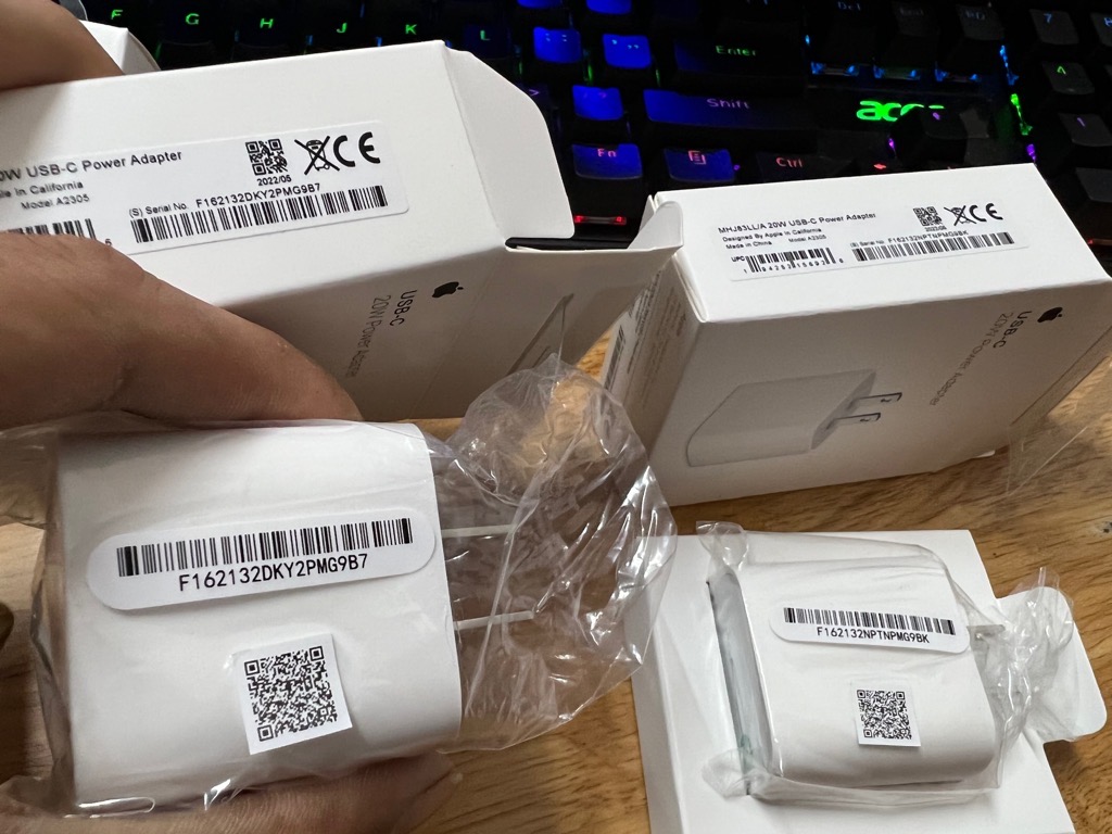 Cóc sạc iPhone 20w zin linh kiện loại A full box hộp store seri riêng ...