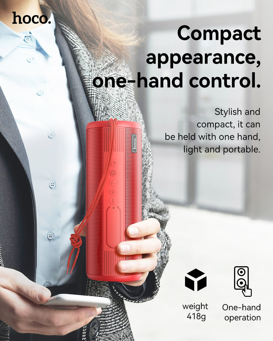 Loa bluetooth Hoco HC11 có đèn pin, dây đeo chính hãng [BH 1 năm]