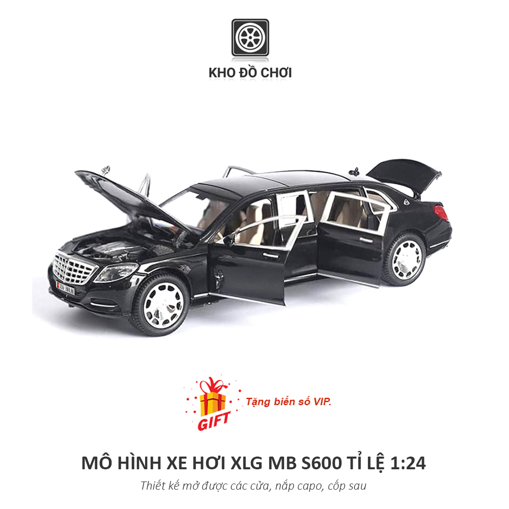 Mô hình xe ô tô XLG Maybach Mercedes S600 1:24 [TẶNG BIỂN VIP] | Kho Đồ Chơi